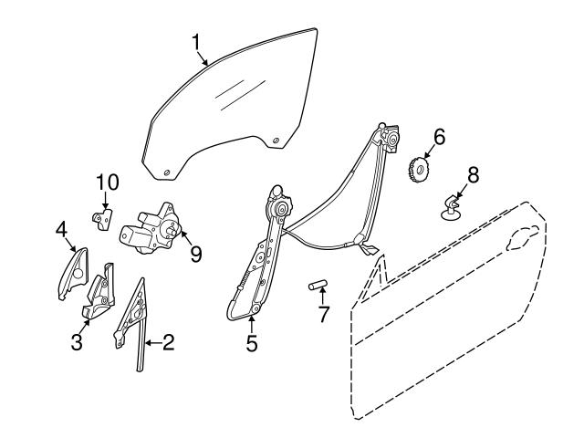Genuine BMW 51337164935 Window Channel; Left - BMW