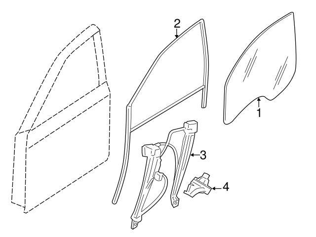 Genuine BMW 51337178010 Window Channel; Right - BMW