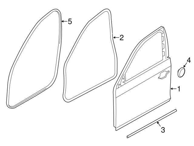 Genuine BMW 51337182283 Door Shell Seal; Left, Right - BMW