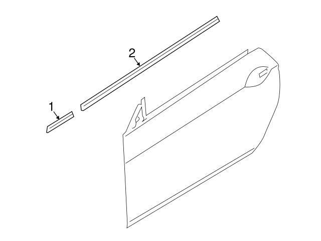 Genuine BMW 51337221314 Door Window Belt Weather Strip; Right - BMW
