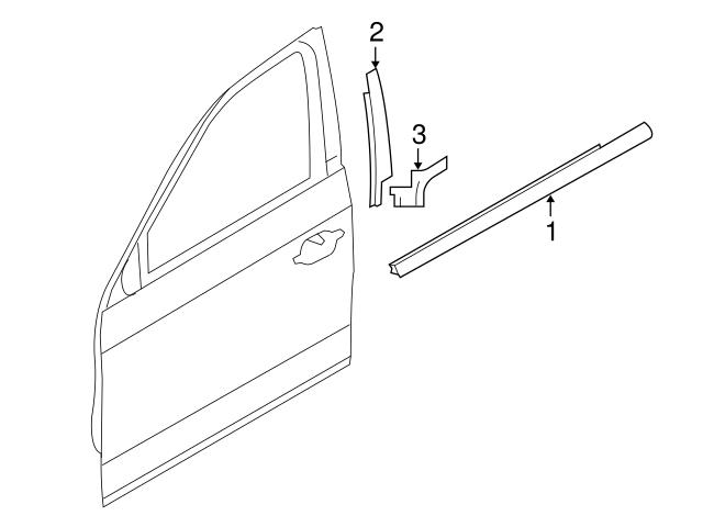 Genuine BMW 51337258310 Door Applique; Front Right - BMW