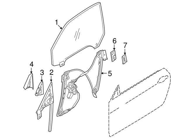 Genuine BMW 51337270894 Door Mirror Trim Ring; Front Right - BMW