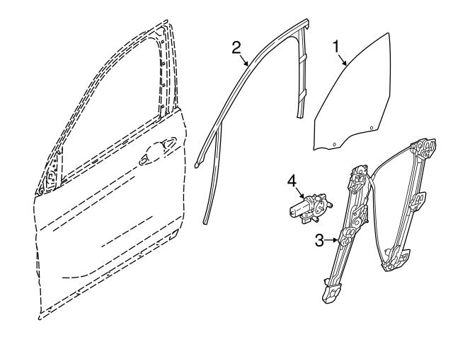 Genuine BMW 51337362238 Quarter Window Glass Run Channel; Right - BMW