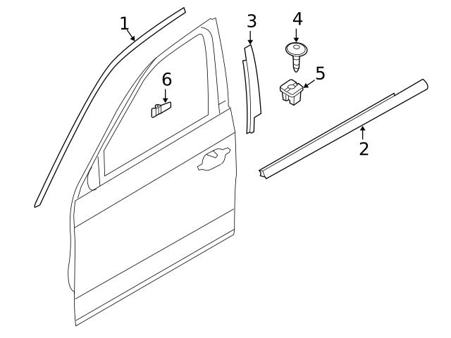 Genuine BMW 51337407407 Door Reveal Molding; Left - BMW