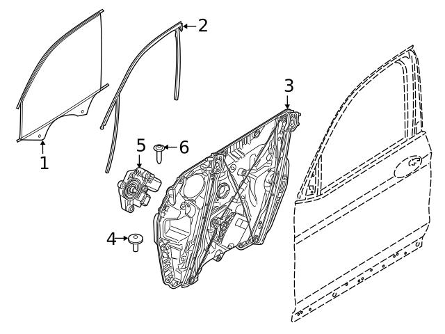 Genuine BMW 51339463719 Window Regulator; Front Left - BMW | 51337932235