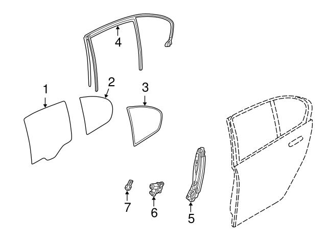 Genuine BMW 51357008045 Window Channel; Left - BMW