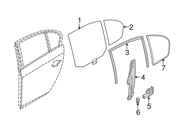Genuine BMW 51357075671 Power Window Motor Bracket; Left - BMW ...