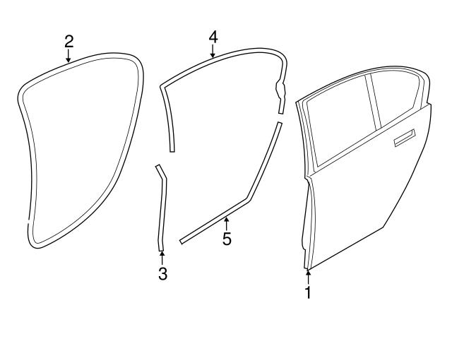 Genuine BMW 51357179125 Door Seal; Left, Right - BMW