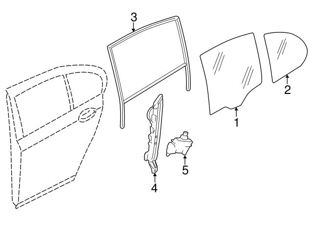 Genuine BMW 51357179129 Window Channel; Left - BMW