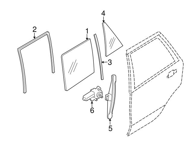 Genuine BMW 51357317813 Quarter Window Glass Run Channel; Left - BMW