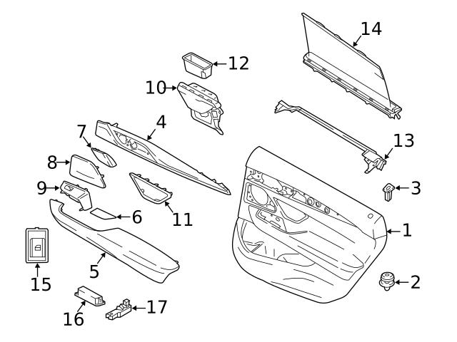 Genuine BMW 51357418860 Door Glass Sunshade; Right - BMW