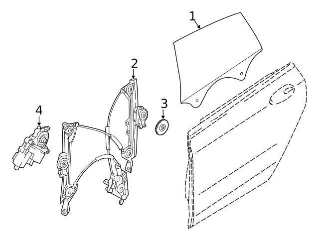 Genuine BMW 51358494805 Window Regulator Guide; Left - BMW