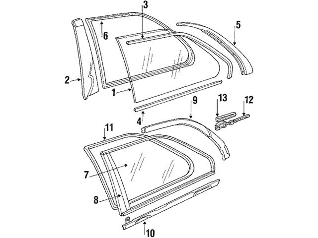 Genuine BMW 51361924987 Door Reveal Molding; Front Left - BMW | 51361922467