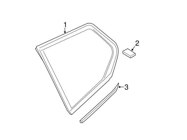 Genuine BMW 51372993826 Quarter Panel Molding; Right - BMW