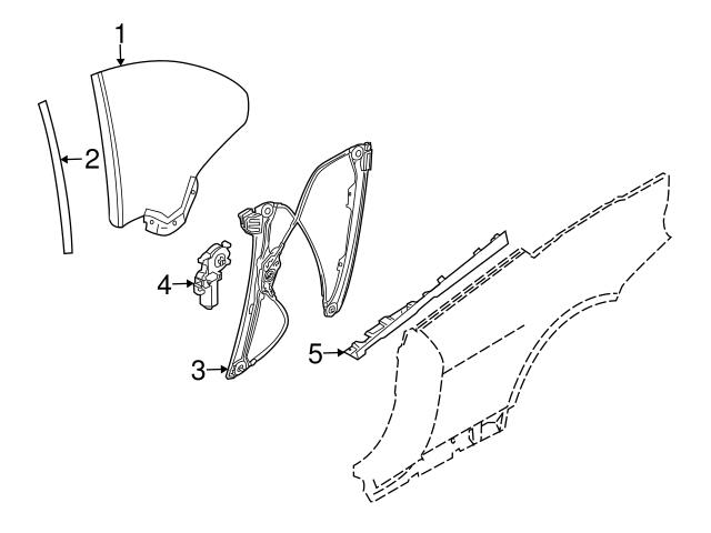 Genuine BMW 51377008632 Window Regulator Bracket; Right - BMW