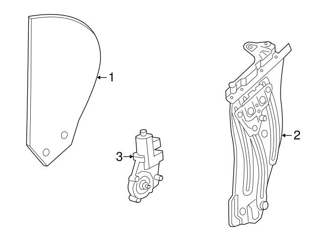 Genuine BMW 51377198308 Window Regulator; Rear Right - BMW