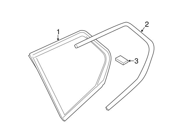 Genuine BMW 51377248145 Quarter Panel Reveal Molding; Left - BMW