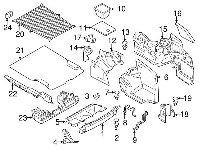 Genuine BMW 51377315420 Quarter Panel Molding; Rear Right - BMW