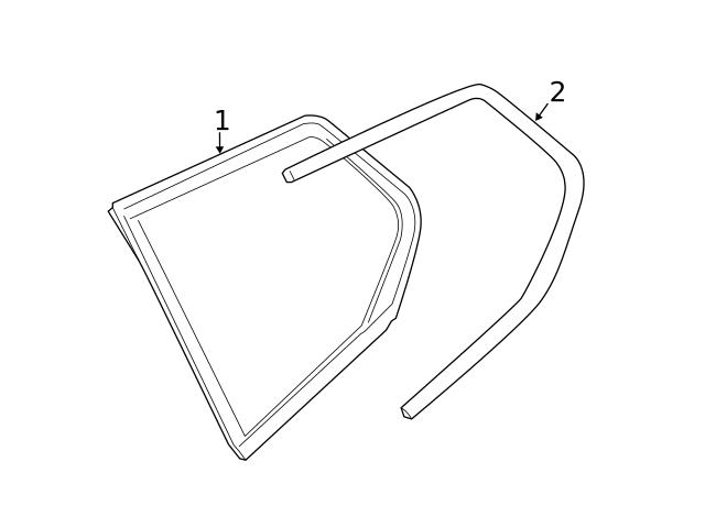 Genuine BMW 51377444126 Quarter Panel Reveal Molding; Right - BMW