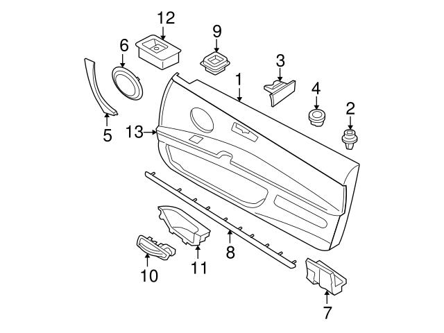 Genuine BMW 51416964380 Interior Door Pull Handle; Front Right - BMW