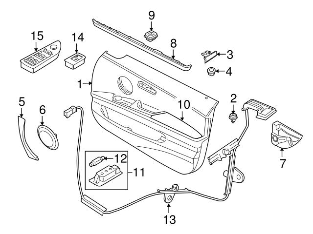 Genuine BMW 51417144563 Speaker Cover; Left, Right, Front, Rear - BMW