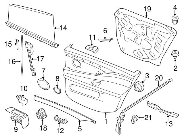 Genuine BMW 51417216849 Speaker Cover; Left, Right - BMW