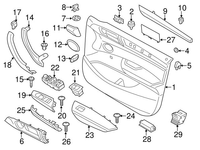 Genuine BMW 51417274654 Door Interior Trim Panel Grommet; Left, Right - BMW