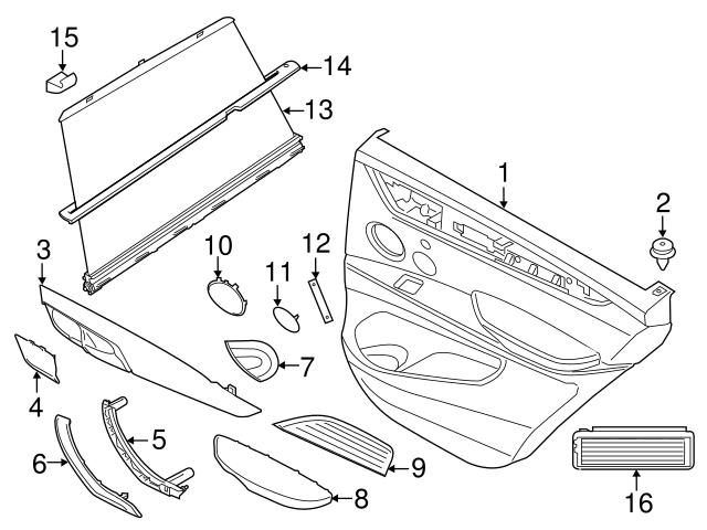 Genuine BMW 51417345930 Door Panel Handle Cover; Right - BMW