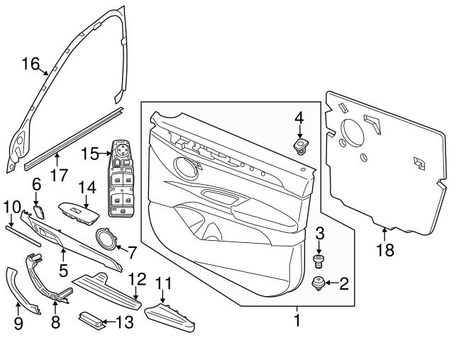 Genuine BMW 51417417507 Interior Door Pull Handle; Left - BMW