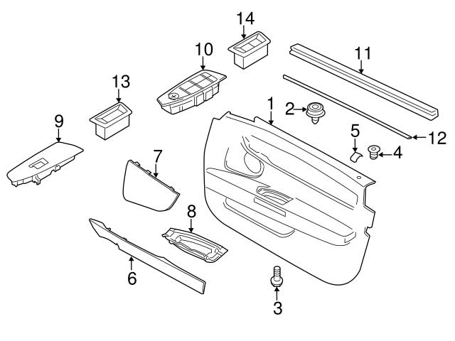 Genuine BMW 51419144784 Door Trim Molding; Right, Front Right Upper - BMW