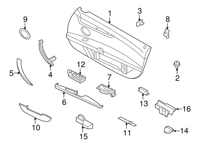Genuine BMW 51419186731 Exterior Door Handle Cover; Right - BMW