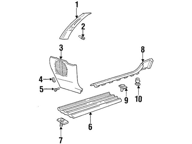 Genuine BMW 51431977760 Body A-Pillar Trim Panel; Right - BMW