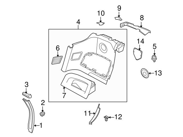 Genuine BMW 51437069893 Quarter Panel Trim Cap; Left, Right - BMW