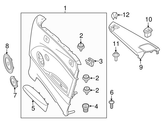 Genuine BMW 51437322912 Quarter Panel Trim Cap; Right - BMW