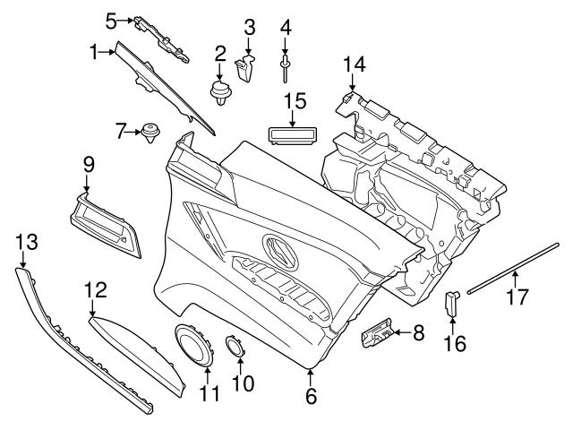 Genuine BMW 51437352396 Seat Belt Trim Bezel; Right - BMW