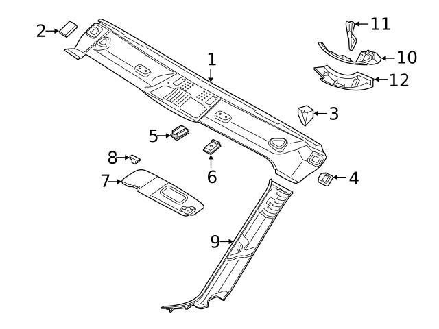 Genuine BMW 51437486574 Convertible Top Hinge Cover; Right - BMW