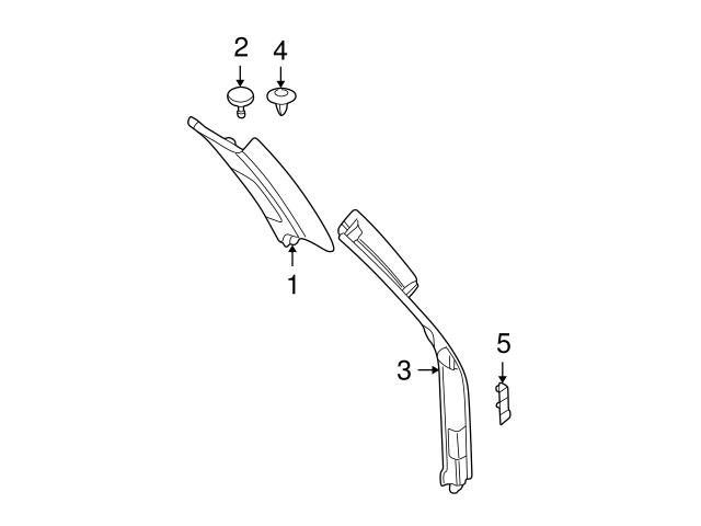 Genuine BMW 51438259685 Body D-Pillar Trim Panel Cap; Left - BMW