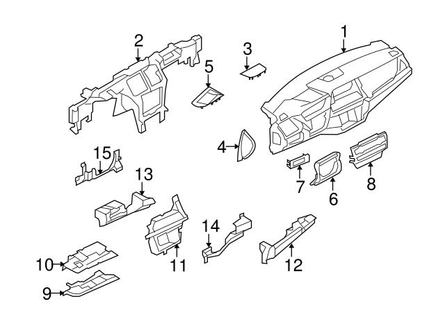 Genuine BMW 51457161758 Instrument Panel Knee Bolster Bracket; Left - BMW