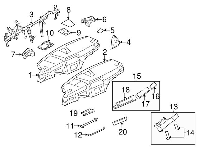 Genuine BMW 51459119798 Instrument Panel Storage Compartment; Upper - BMW