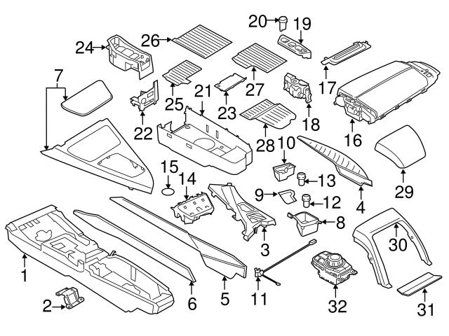 Genuine BMW 51459251822 Console Compartment - BMW