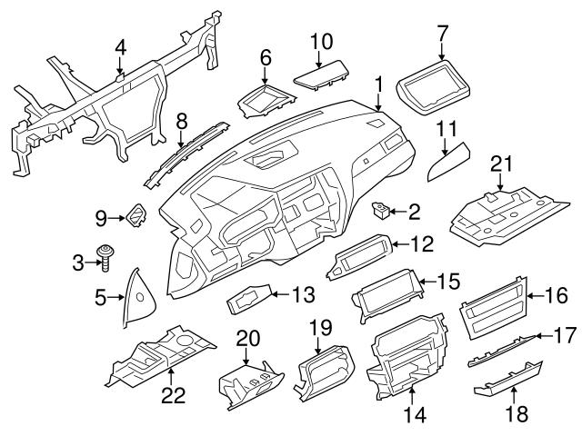 Genuine BMW 51459301726 Instrument Panel Bezel - BMW