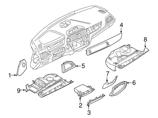 Genuine BMW 51459321841 Steering Column Cover; Lower - BMW