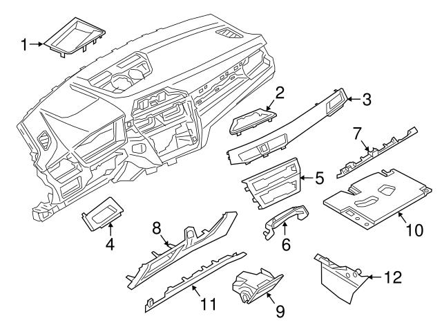 Genuine BMW 51459359236 Instrument Panel Storage Compartment - BMW