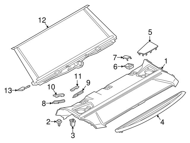 Genuine BMW 51467419863 Seat Belt Trim Bezel; Left Outer - BMW