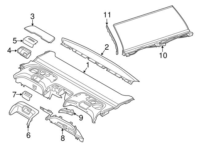 Genuine BMW 51467425534 Headrest Guide; Right - BMW