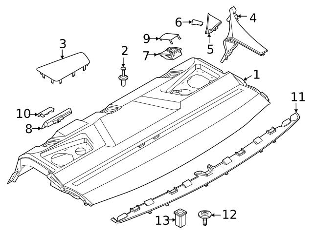 Genuine BMW 51467464167 Seat Belt Trim Bezel; Rear Left - BMW