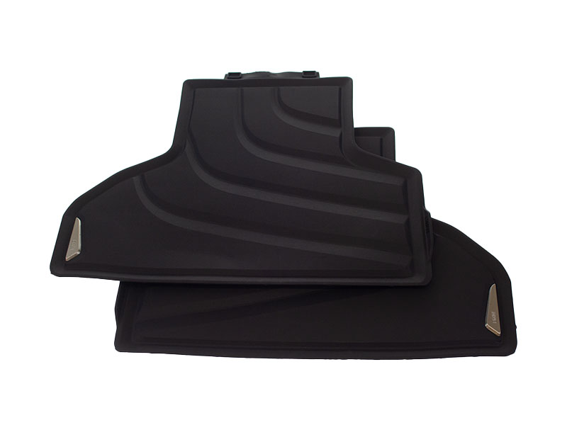 Genuine BMW 51472458440 Floor Mat Set; Rear Black All Weather Rubber ...
