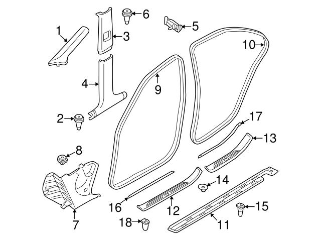 Genuine BMW 51472466367 Door Sill Plate; Front Left - BMW | 51472494821