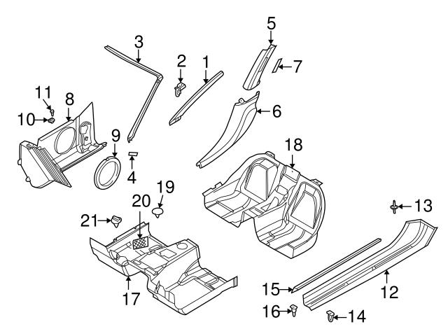 Genuine BMW 51472493807 Door Sill Plate; Left - BMW | 51472693113
