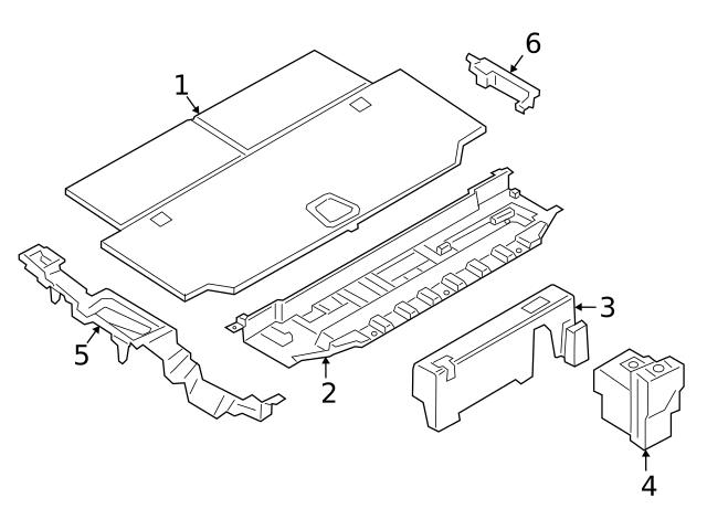 Genuine BMW 51475A0B6D6 Spare Tire Compartment Cover | 51477490071